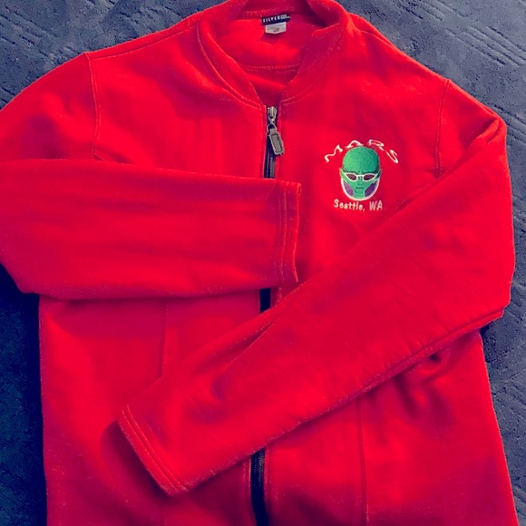 Jackets & Coats | Vintage Retro Red Alien Bomber Jacket From Seattle ...